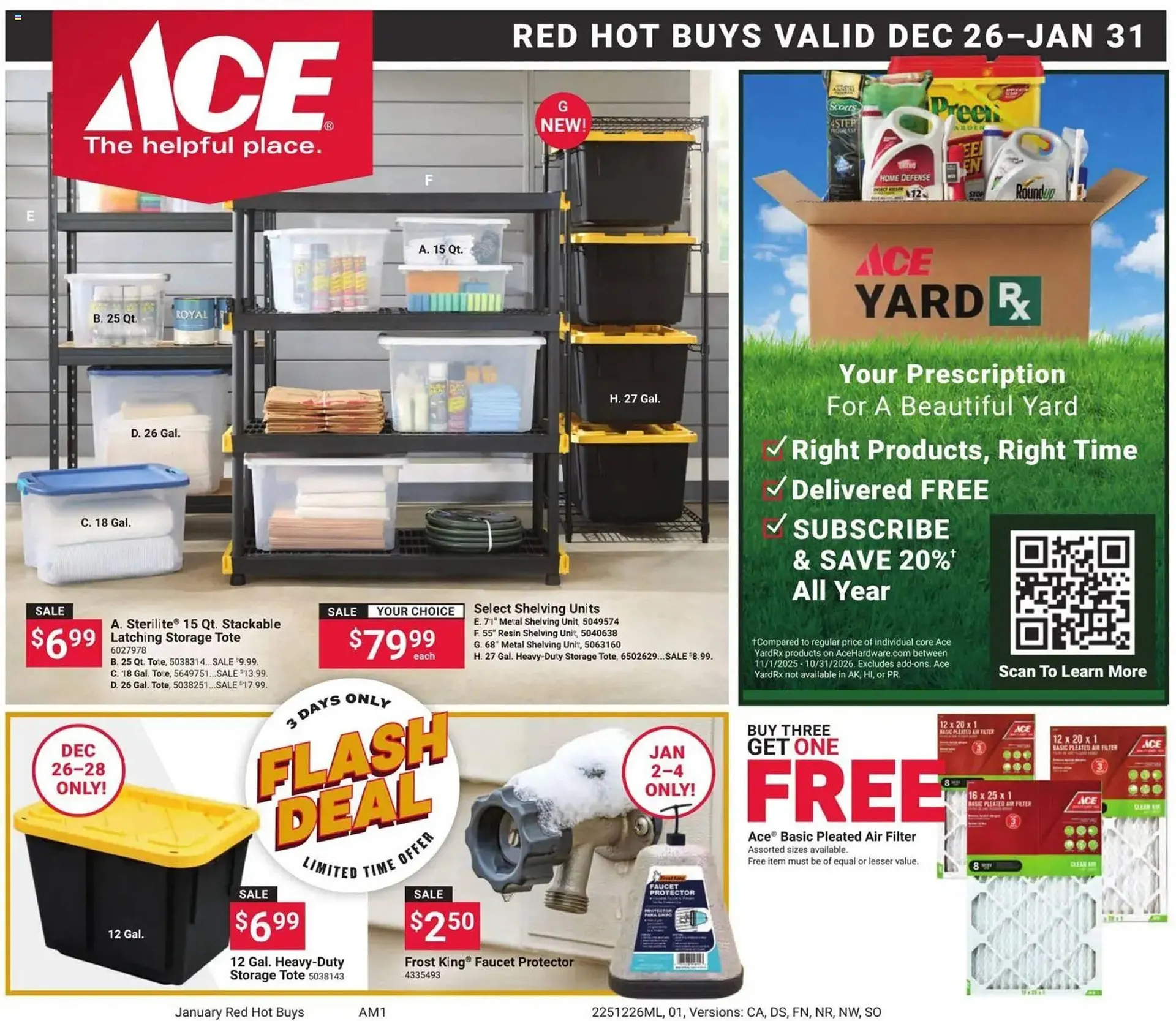 ACE Hardware Weekly Ads - 2025/12/26 to 2026/01/31 - Page 1
